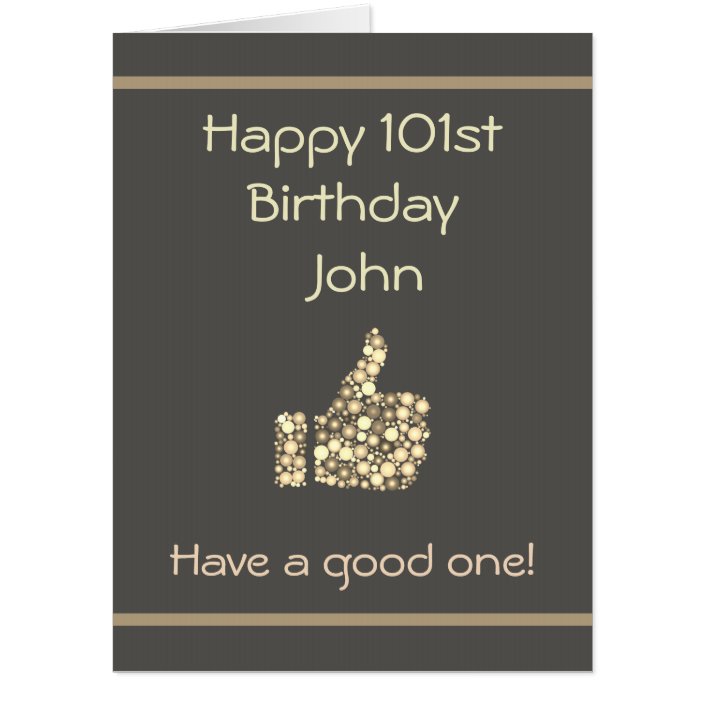 Large Happy 101st Birthday Card | Zazzle.com