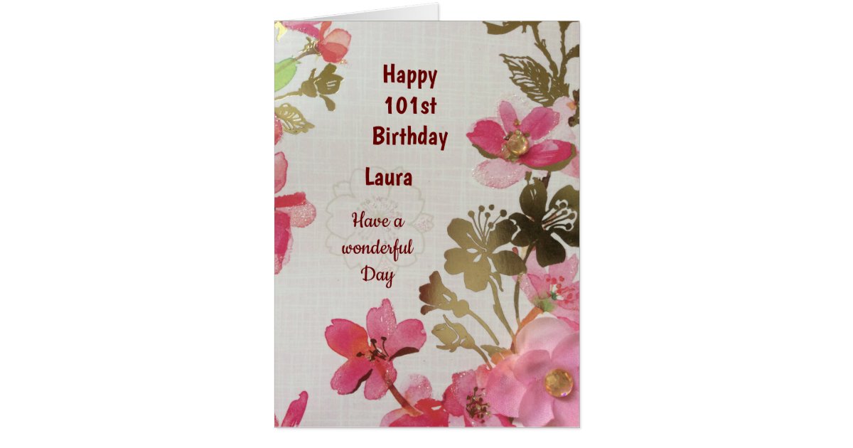 Large Happy 101st Birthday Card | Zazzle