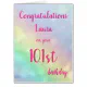 Large Happy 101st Birthday design greeting Card | Zazzle