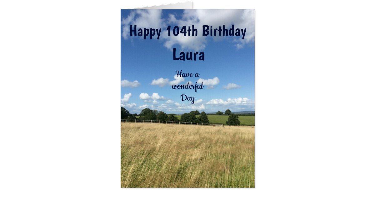 Large Happy 104th Birthday designs Card | Zazzle
