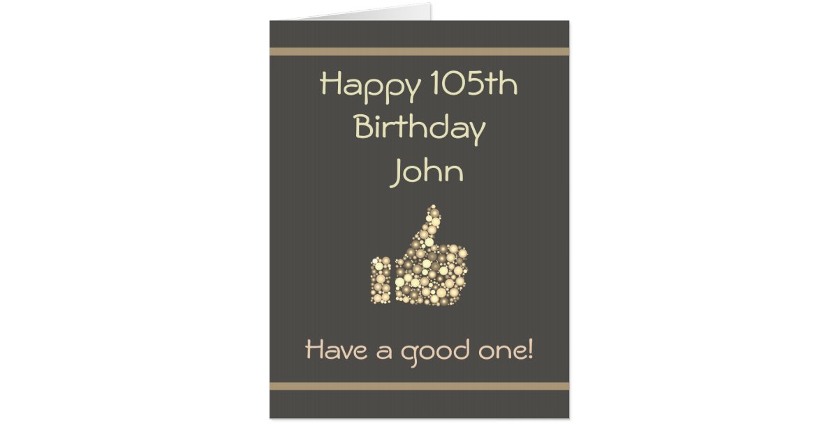 Large Happy 105th Birthday Card | Zazzle