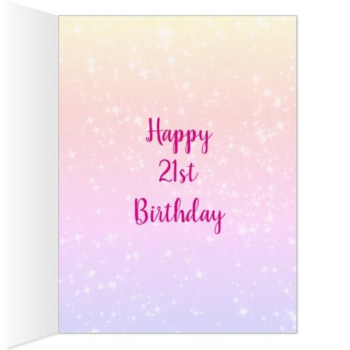 Large Happy 21st Birthday design greeting Card | Zazzle