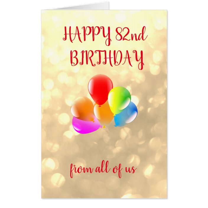Large Happy 82nd Birthday Card | Zazzle.com