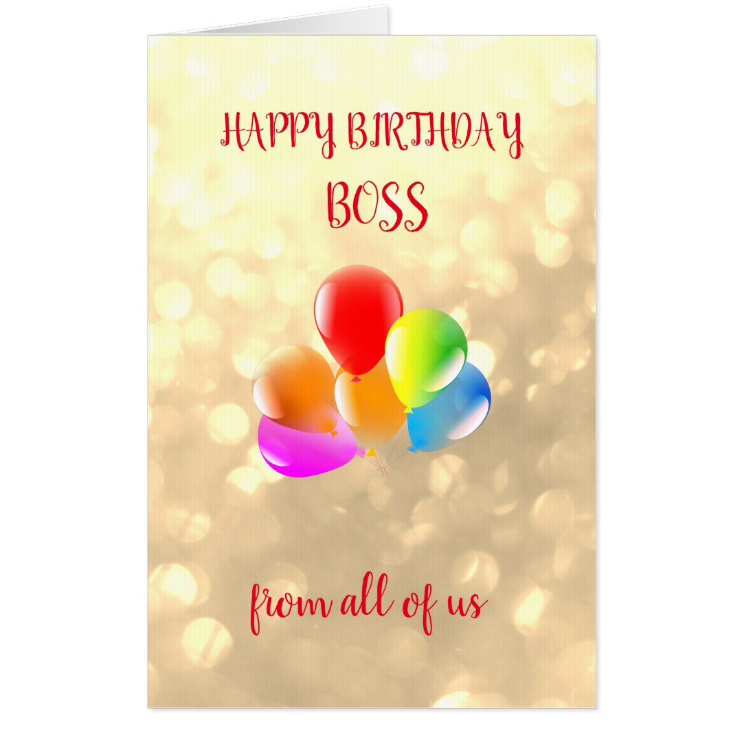 Large Happy Birthday Boss design Card | Zazzle
