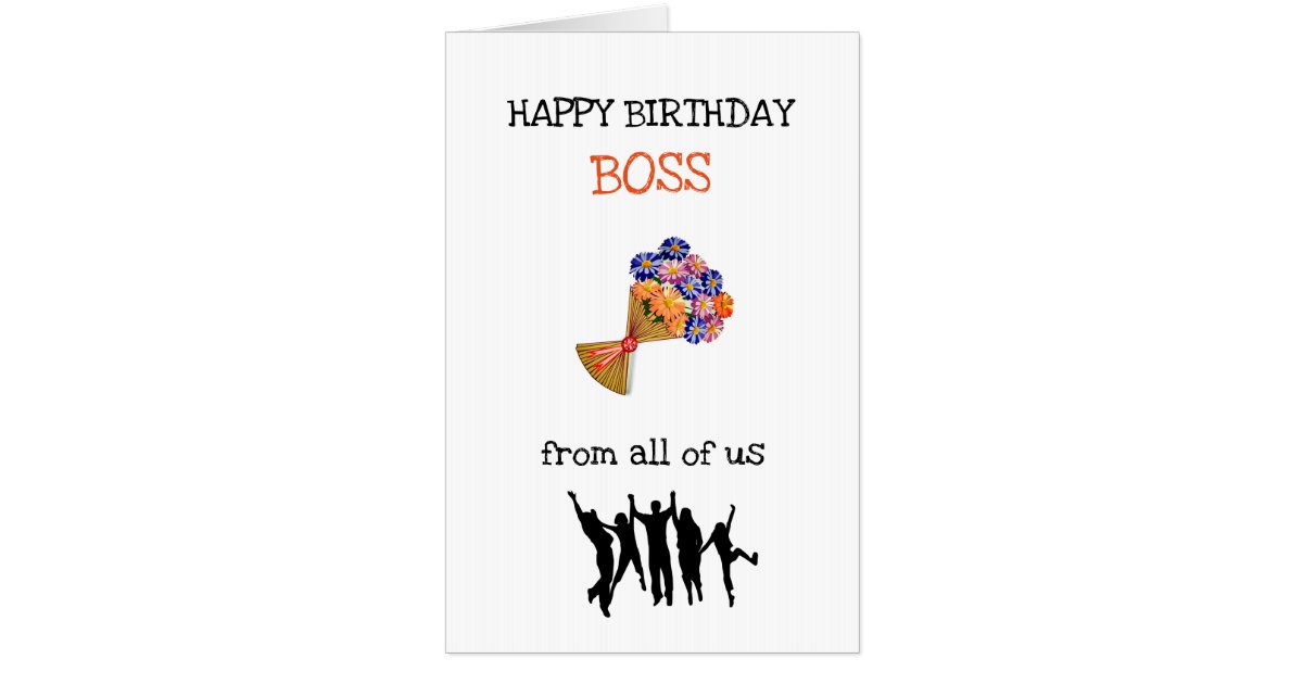Large Happy Birthday Boss design Card | Zazzle