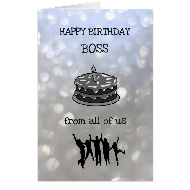 Large Happy Birthday Boss design Card | Zazzle