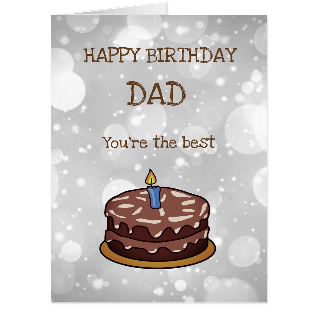 Large Happy Birthday Dad design Card | Zazzle