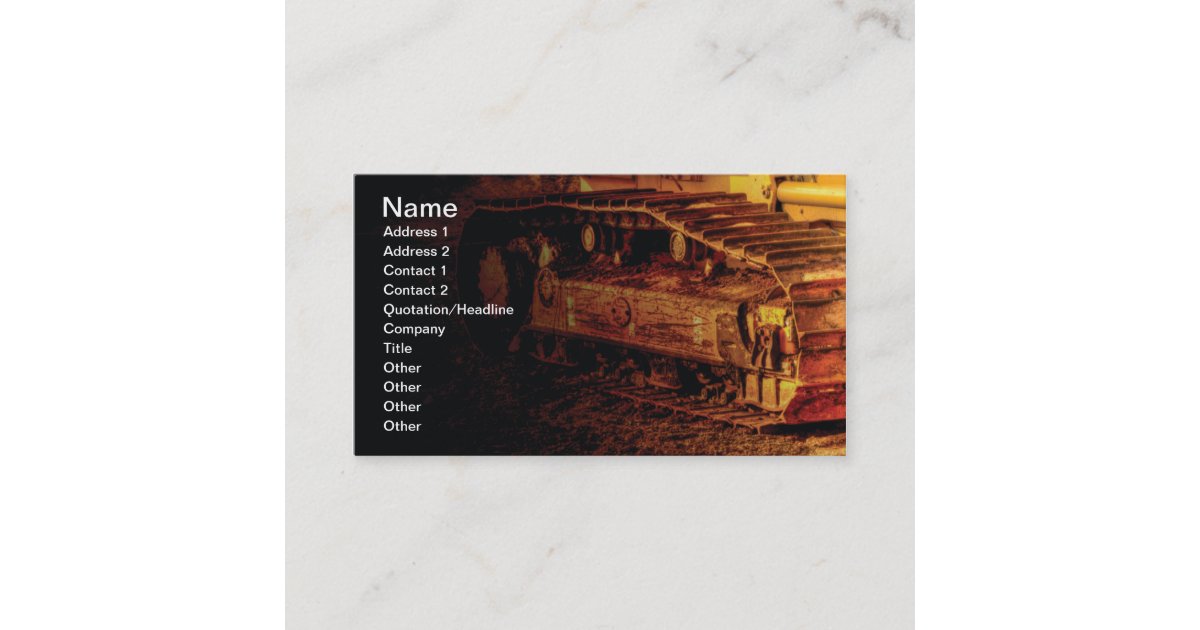 large heavy duty construction equipment business card | Zazzle