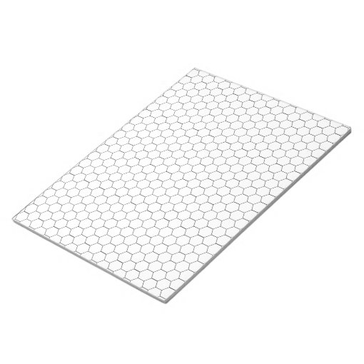 Large Hexagon Graph Paper Note Pad | Zazzle