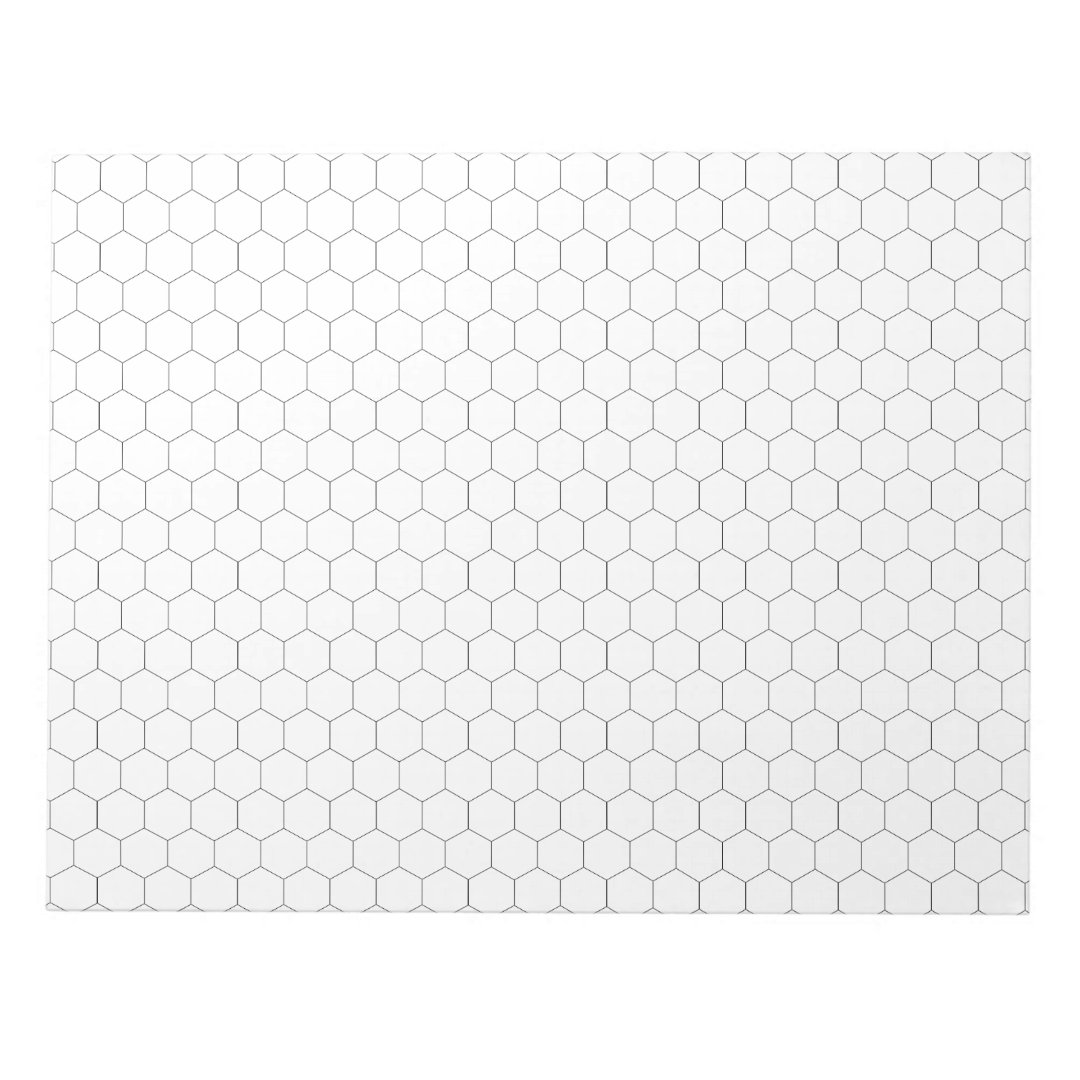 Large Hexagon Graph Paper Note Pad | Zazzle