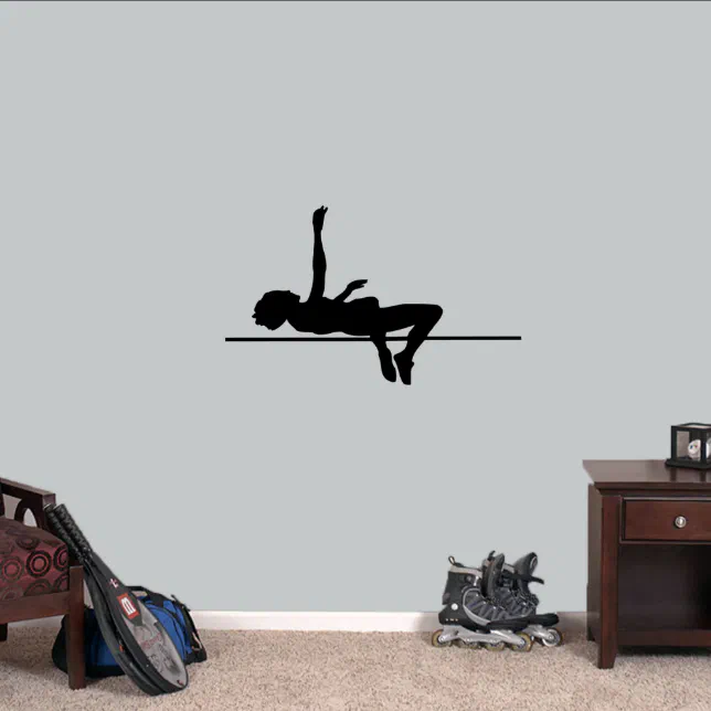 Large High Jumper Black Wall Decal | Zazzle