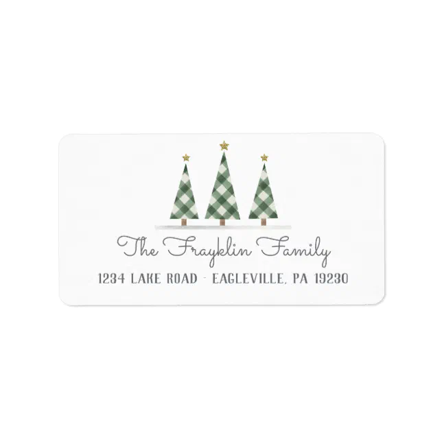 Large Holiday Return address stickers | Zazzle