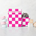 Large Hot Pink and White Checks Wrapping Paper | Zazzle