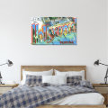 Large Letter Scenes, Greetings From 5 Canvas Print | Zazzle