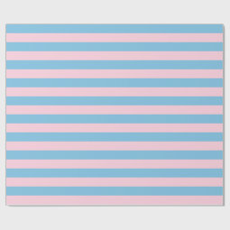 Large Light Blue and Light Pink Stripes Wrapping Paper | Zazzle