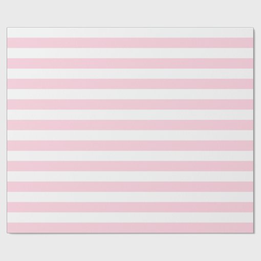 Large Light Pink and White Stripes Wrapping Paper | Zazzle