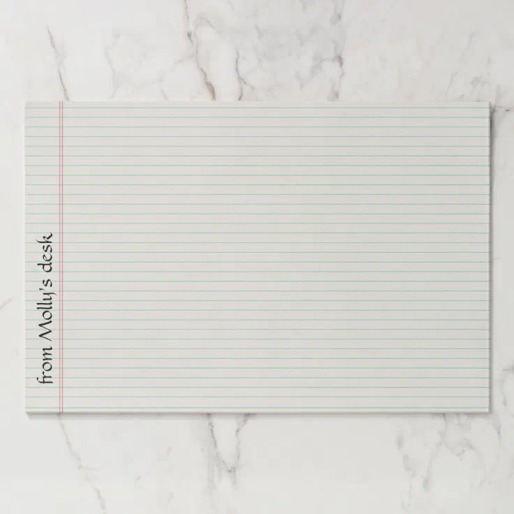 Large Lined Notebook Tearaway Paper Pad | Zazzle