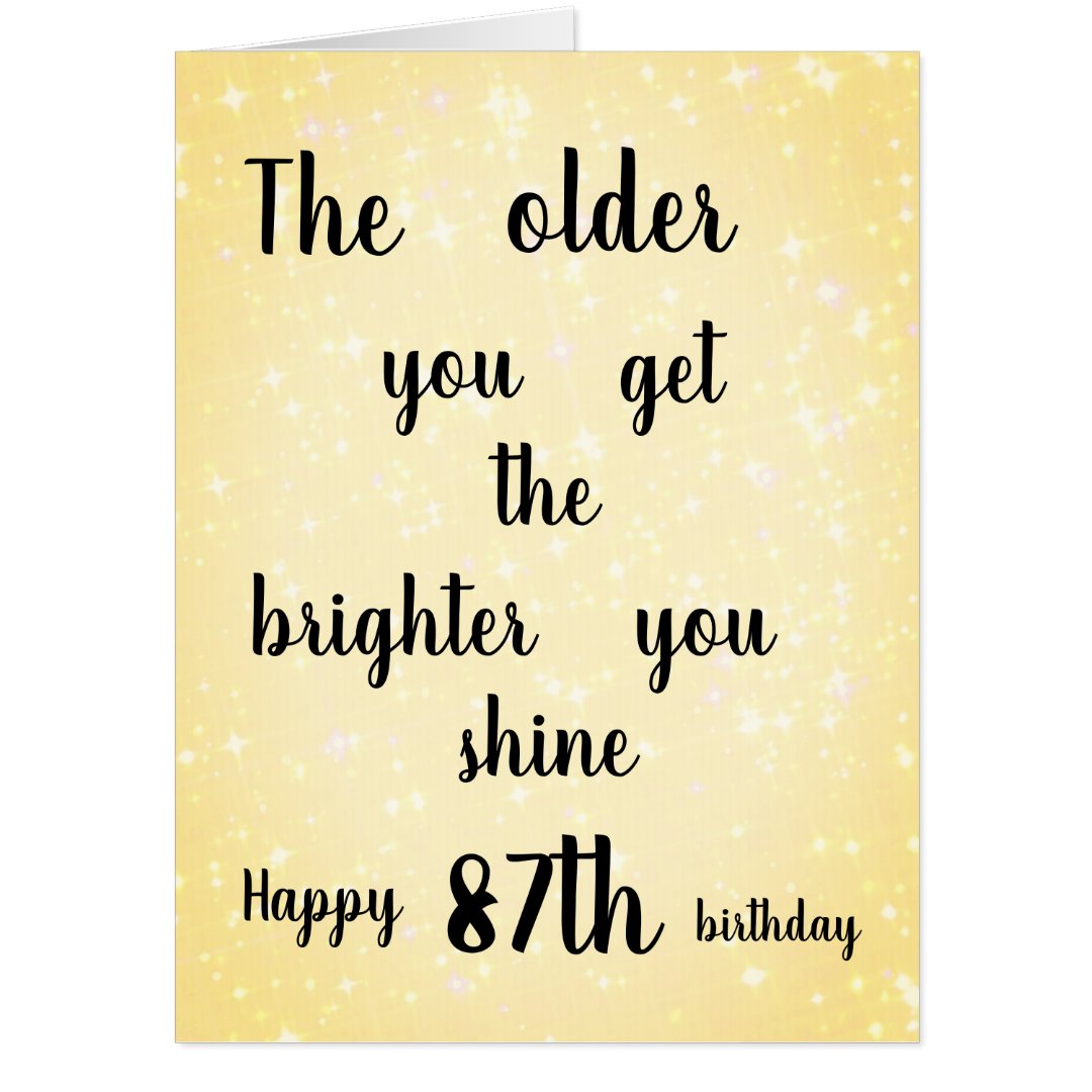Large Lovely Happy 87th Birthday design Card | Zazzle