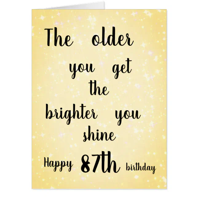 Large Lovely Happy 87th Birthday design Card | Zazzle