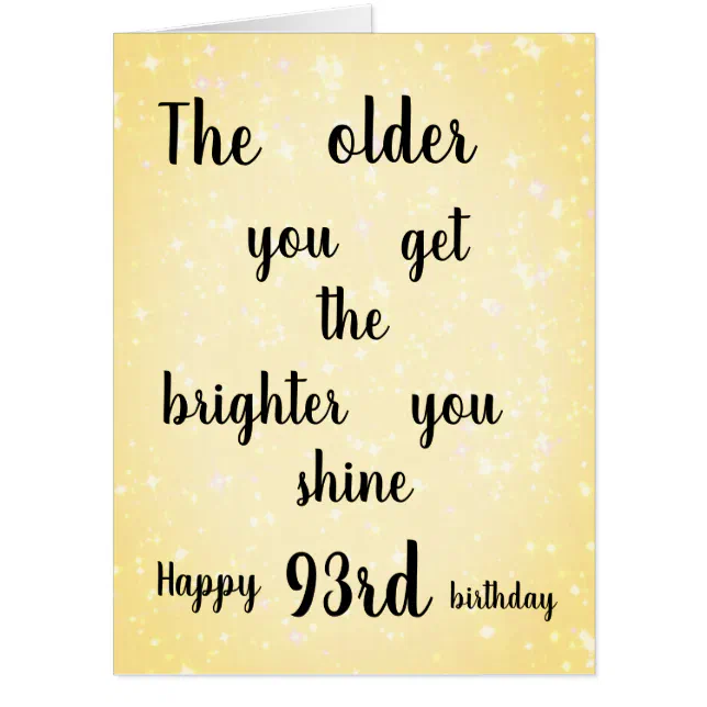 Large Lovely Happy 93rd Birthday design Card | Zazzle