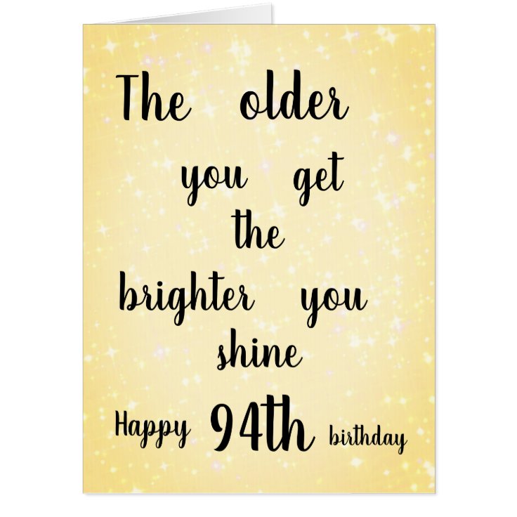 Large Lovely Happy 94th Birthday design Card | Zazzle