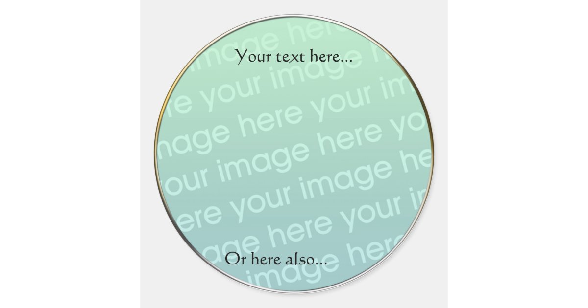 Large Make Your Own Stickers- 3 inch w/ Border Classic Round Sticker ...