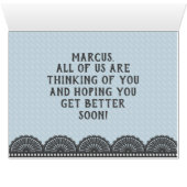Large Masculine Get Well Card | Zazzle