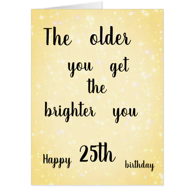 Large modern Happy 25th Birthday design Card | Zazzle
