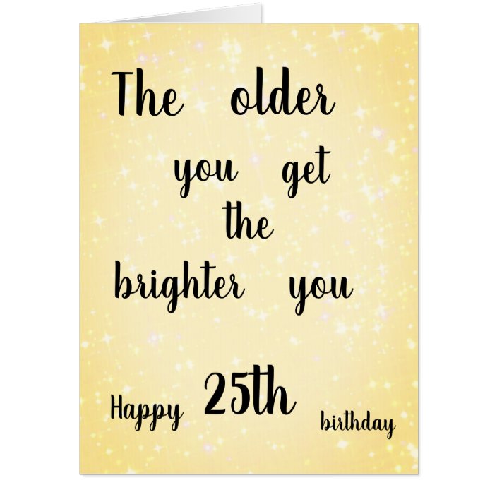 Large modern Happy 25th Birthday design Card | Zazzle.com