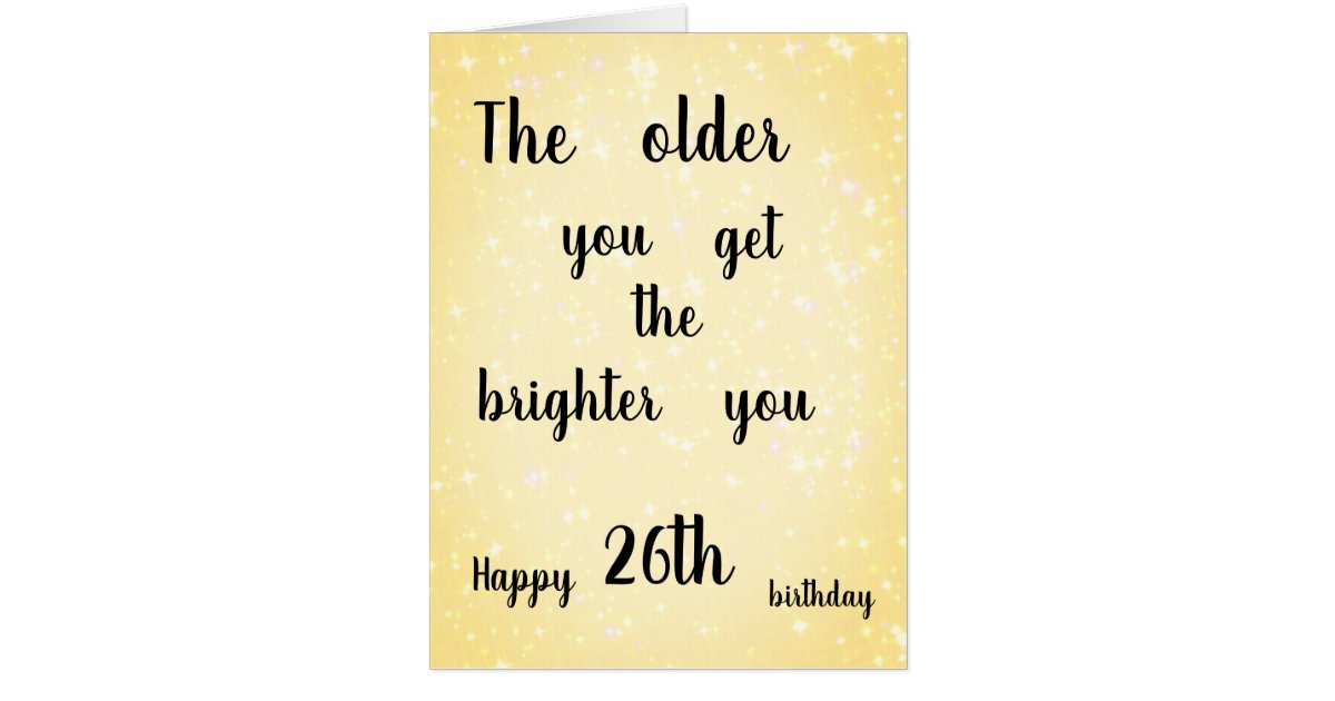 Large modern Happy 26th Birthday design Card | Zazzle