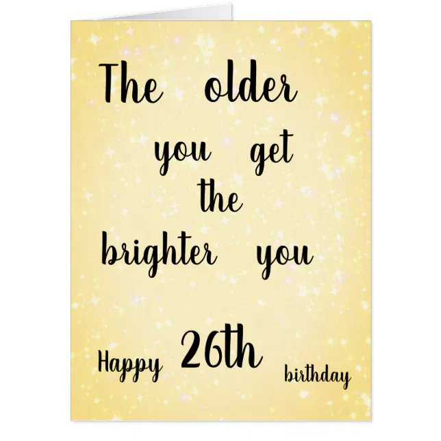 Large modern Happy 26th Birthday design Card | Zazzle