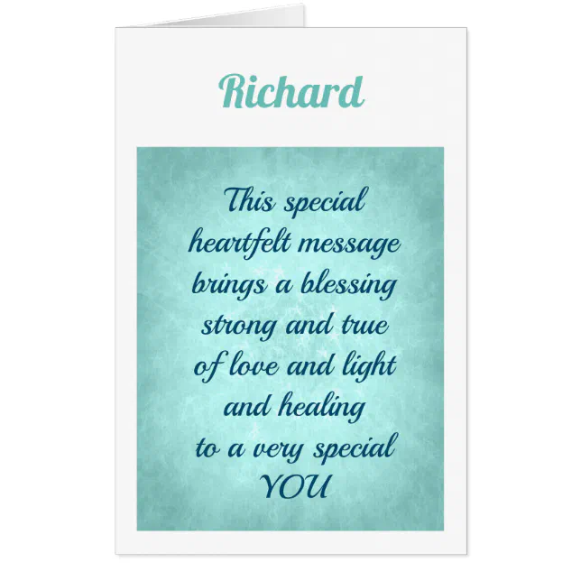 Large Modern stylish masculine Get Well Card | Zazzle