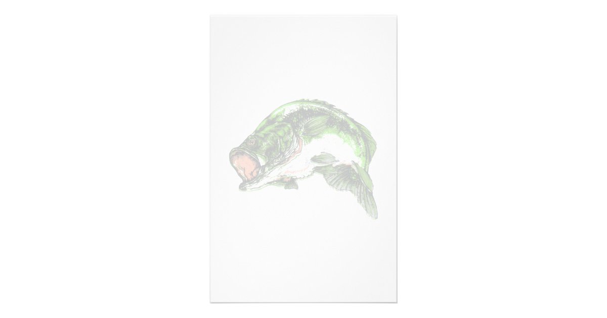 Large mouth Bass Stationery | Zazzle.com