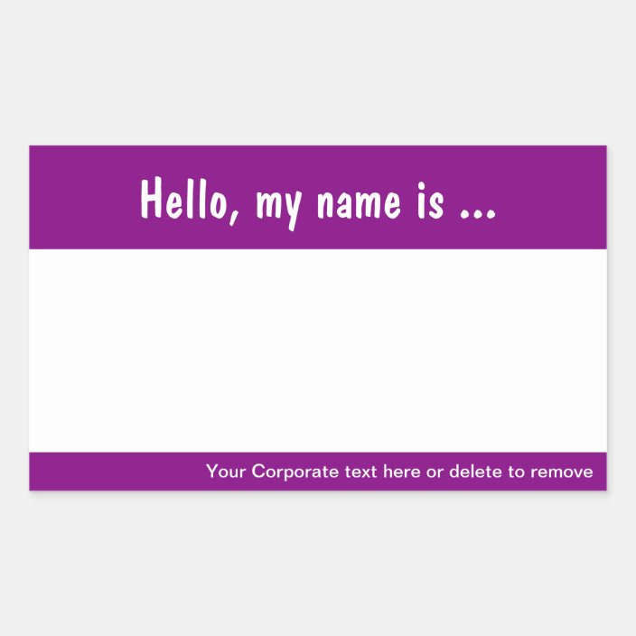Large Name Tag / Badge Sticker for Corporate Event | Zazzle