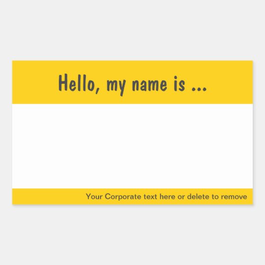 Large Name Tag / Badge Sticker for Corporate Event | Zazzle.com