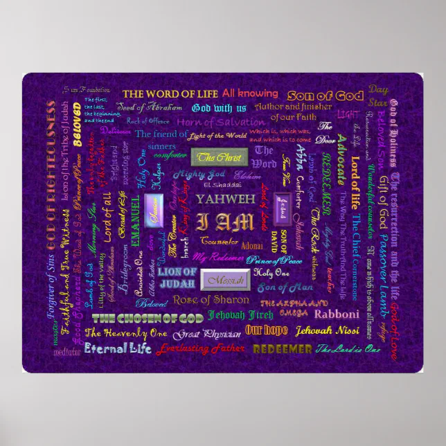 large names of God poster | Zazzle