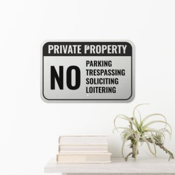 Large No Private Property Metal Sign | Zazzle