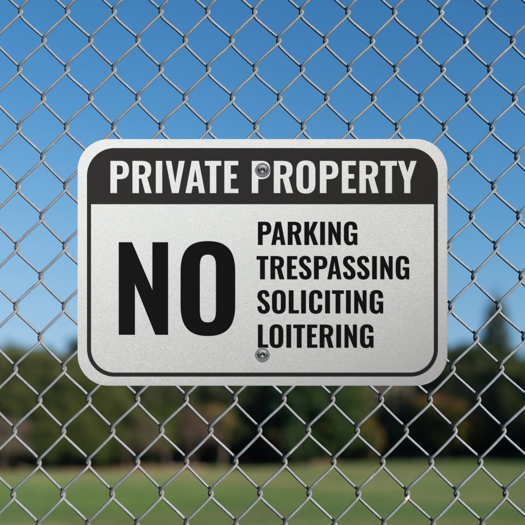 Large No Private Property Metal Sign | Zazzle