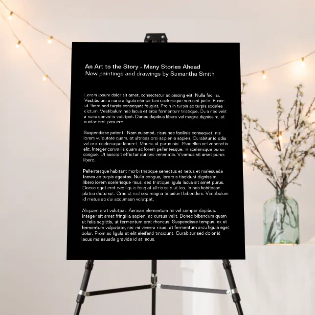 Large Oversized Art Gallery Exhibit Plaque Foam Board | Zazzle