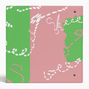 Large Perfect Pink and Green Binder 2" | Zazzle