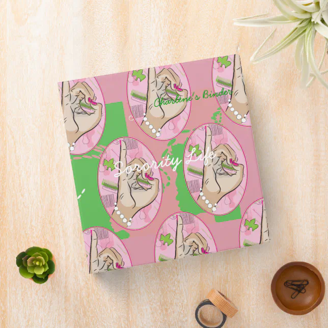Large Perfect Pretty Pink and Green Binder 2" | Zazzle