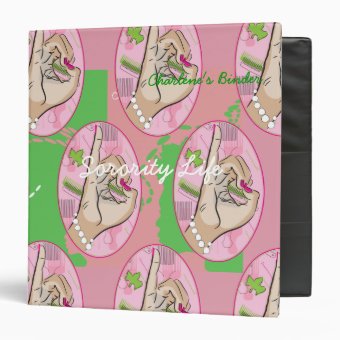 Large Perfect Pretty Pink and Green Binder 2" | Zazzle