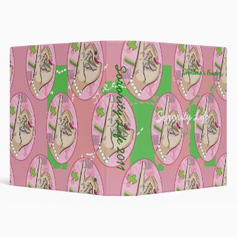 Large Perfect Pretty Pink and Green Binder 2" | Zazzle