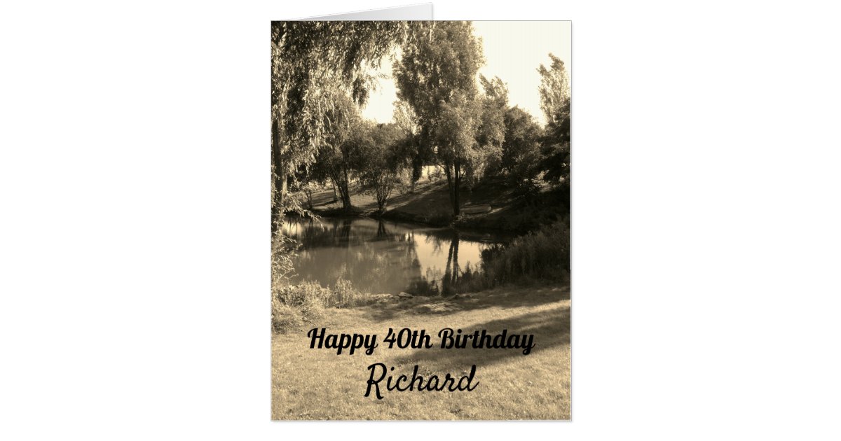 Large personalised Happy 40th Birthday Card | Zazzle