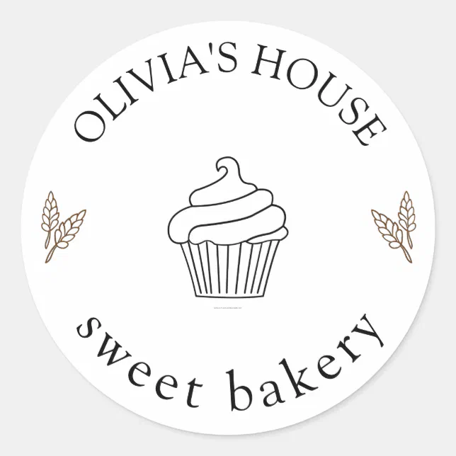 Large Personalized Homemade Logo Custom Classic Round Sticker | Zazzle