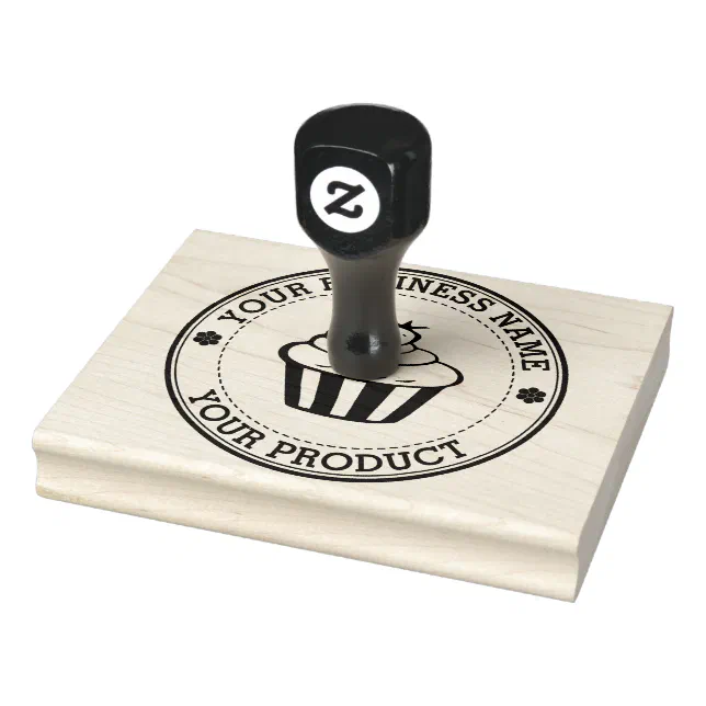 Large Personalized Homemade Logo Custom Rubber Stamp | Zazzle