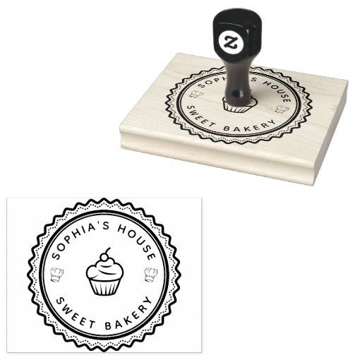 Large Personalized Homemade Logo Custom Rubber Stamp | Zazzle