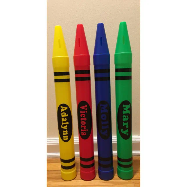 Large Personalized Kids Room Crayon Bank | Zazzle