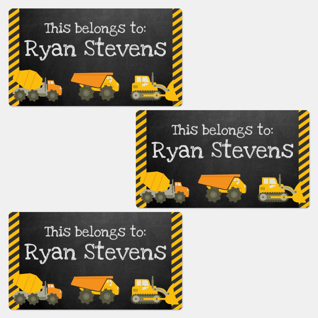 Large Personalized School Supply Labels | Zazzle