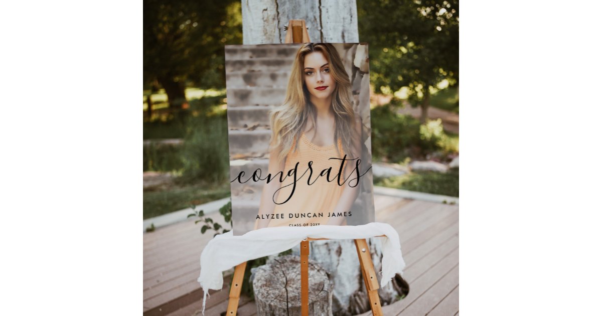 Large Photo Graduation Congrats Sign | Zazzle